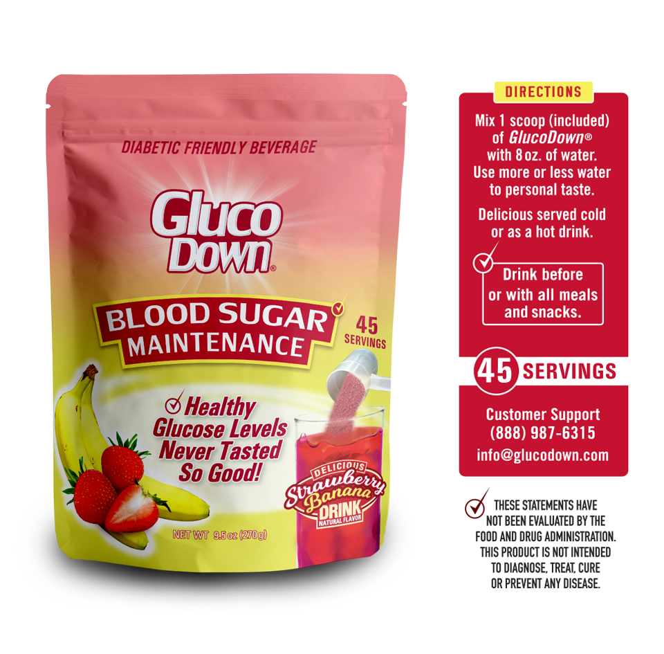 GLUCODOWN® Diabetic Friendly Beverage, Maintain Healthy Blood Sugar, D